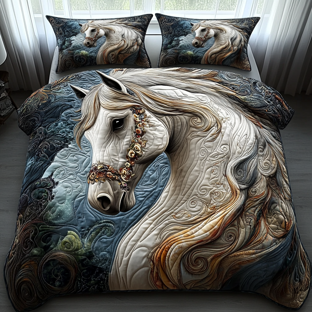 Bold Elegance 3-Piece Quilted Bedding Set NCU0DV2788 – Vantique