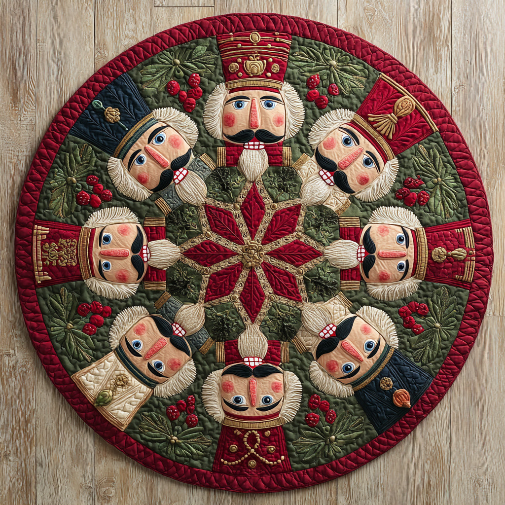 Nutcracker Guard Quilted Round Mat NCU0HH674 – Vantique