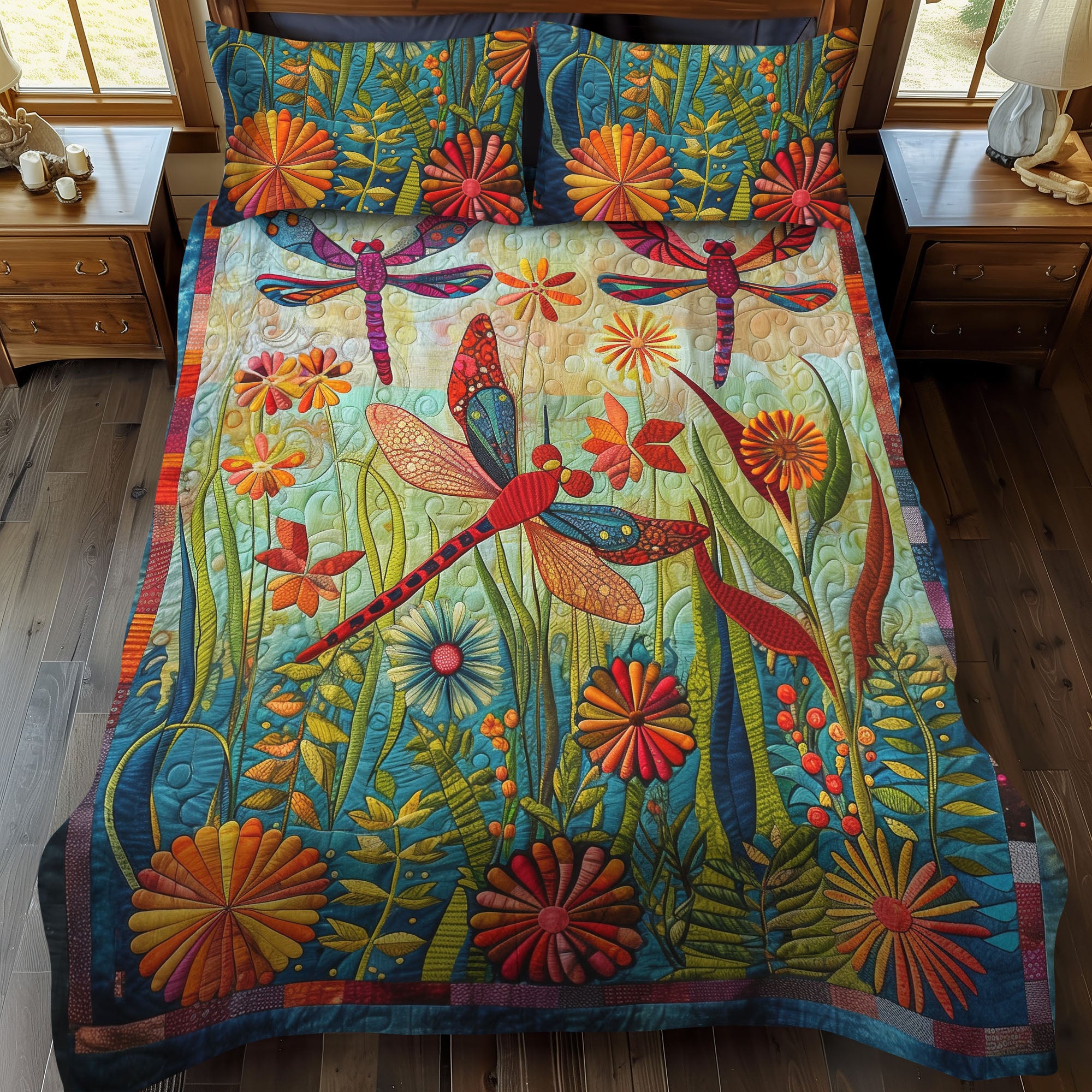 Jade Glider 3-Piece Quilted Bedding Set NCU0DK059 – Vantique