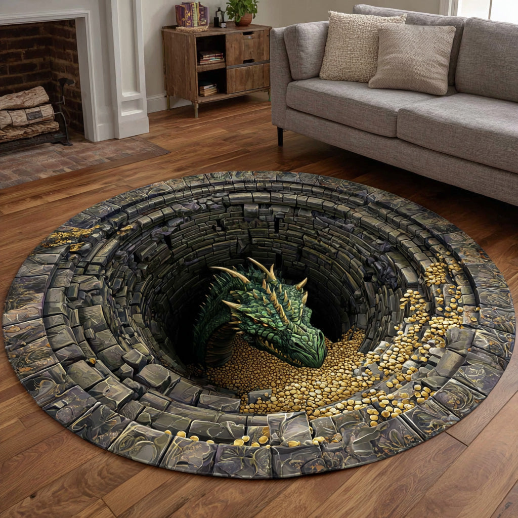 Abyss Serpent Quilted Round Mat NCU0DV7918 – Vantique