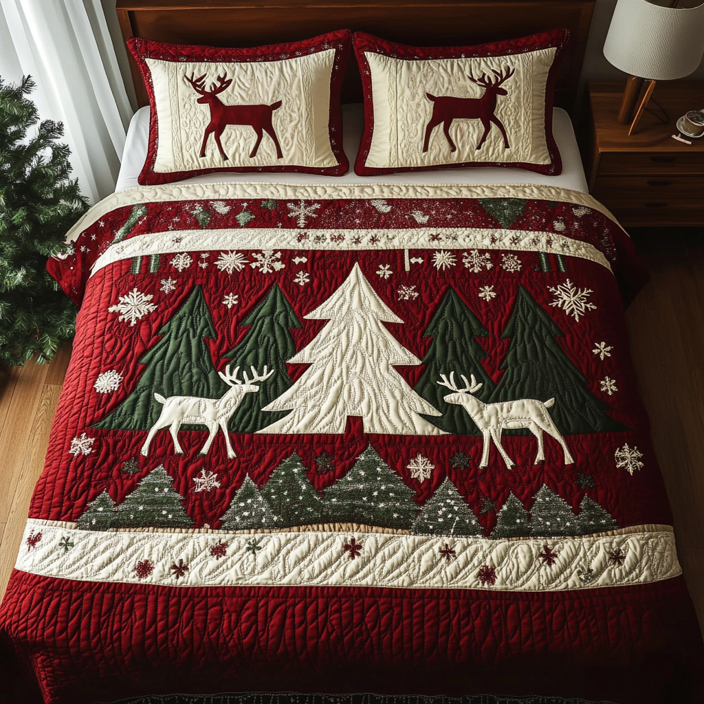 Alpine Cheer 3-Piece Quilted Bedding Set NCU0VH467 – Vantique