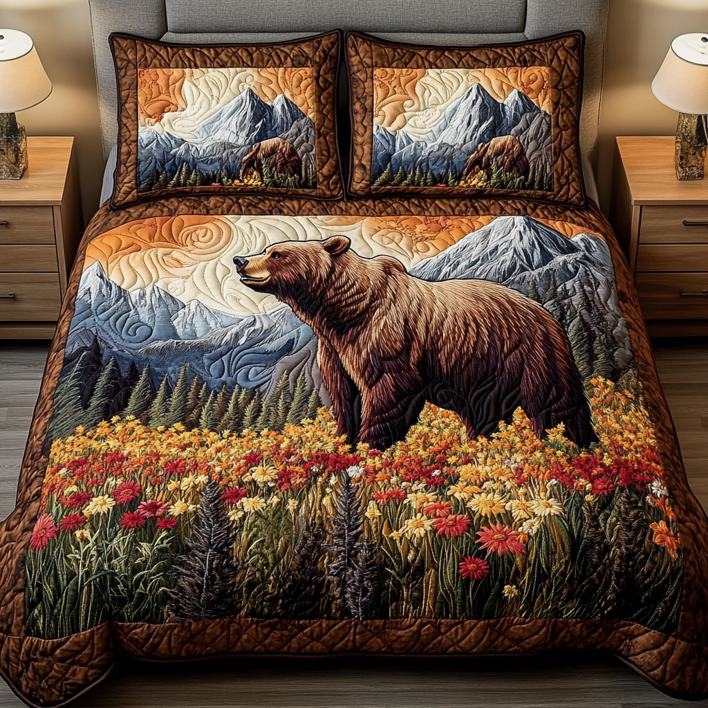 Alpine Majesty 3-Piece Quilted Bedding Set NCU0VH2688 – Vantique