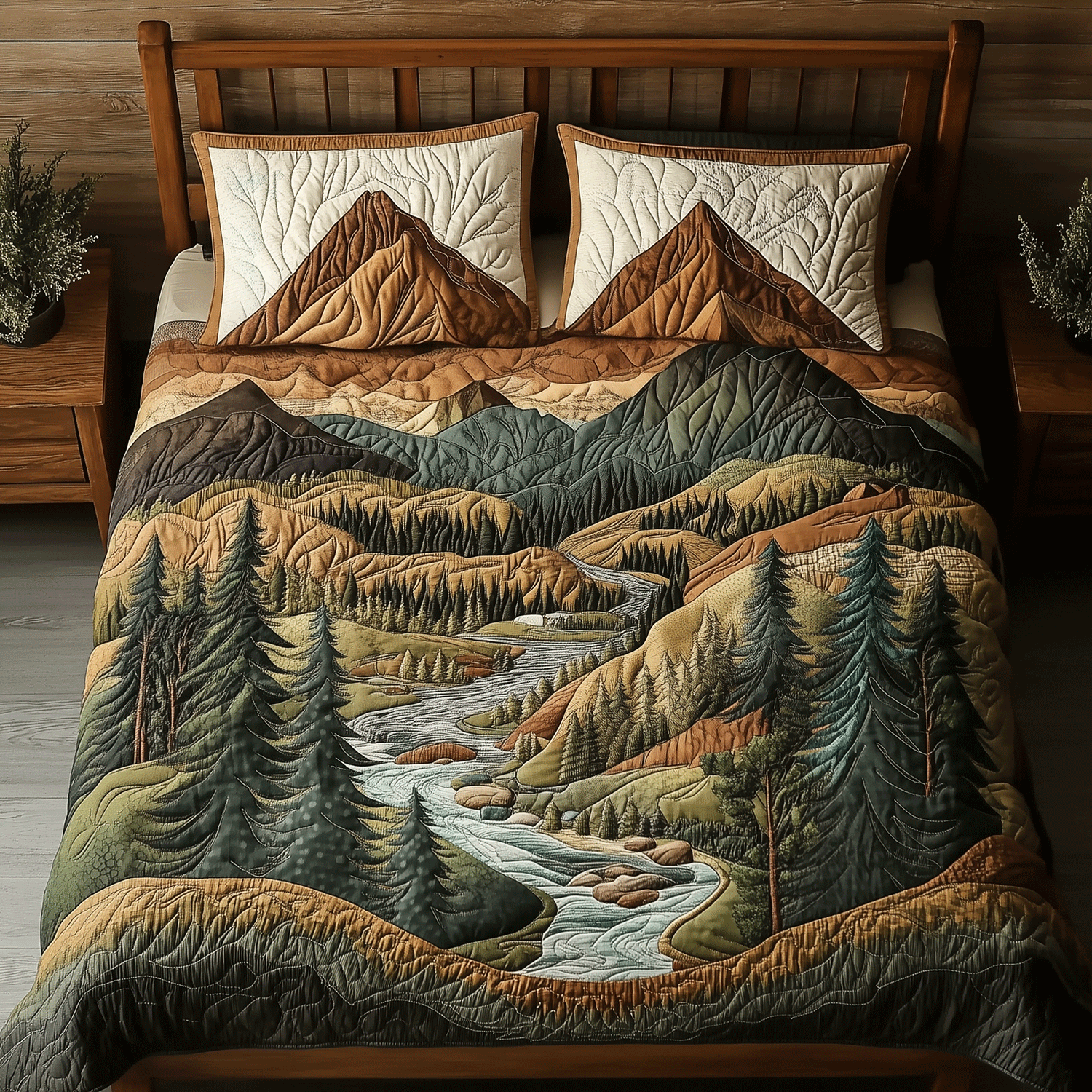 Alpine Serenity 3-Piece Quilted Bedding Set NCU0TH2733 – Vantique