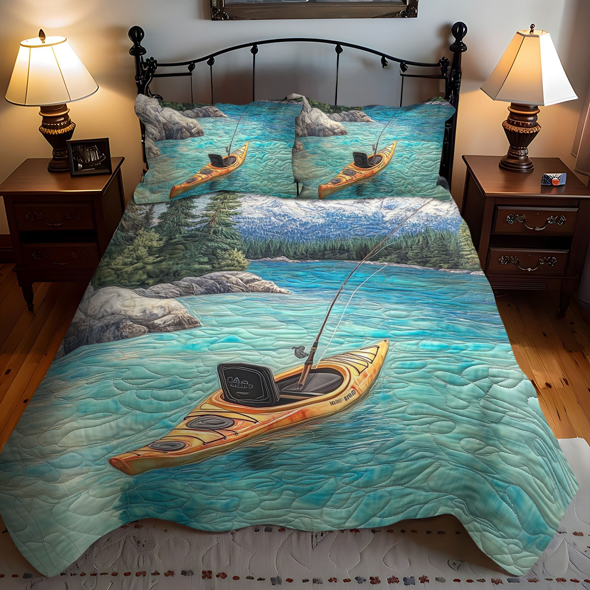 Alpine Waters 3-Piece Quilted Bedding Set NCU0PT6486 – Vantique