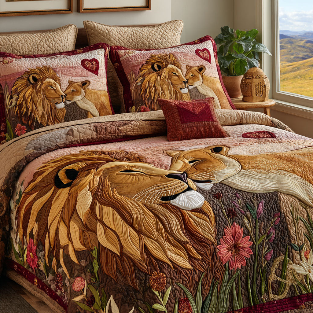 Always Together 3-Piece Quilted Bedding Set NCU0NT11755 – Vantique
