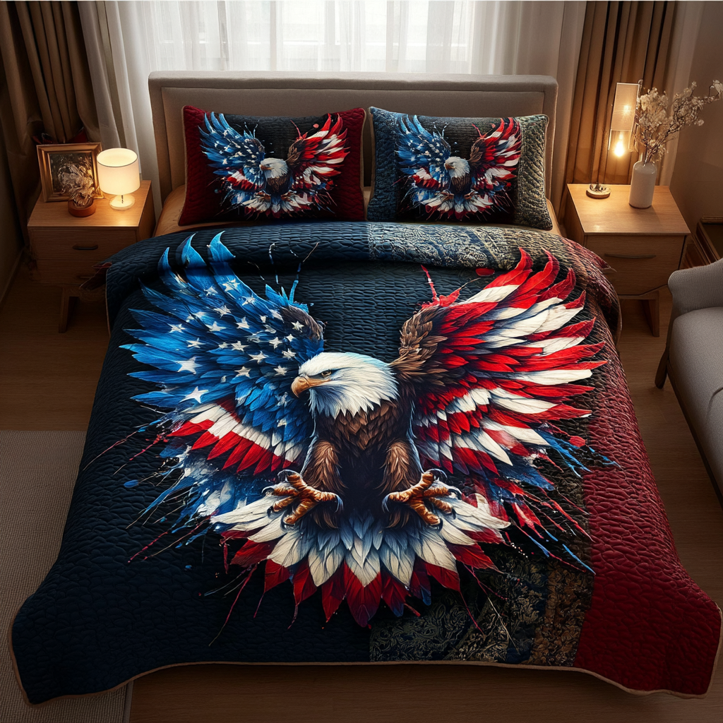 American Eagle 3-Piece Quilted Bedding Set NCU0DK8449 – Vantique