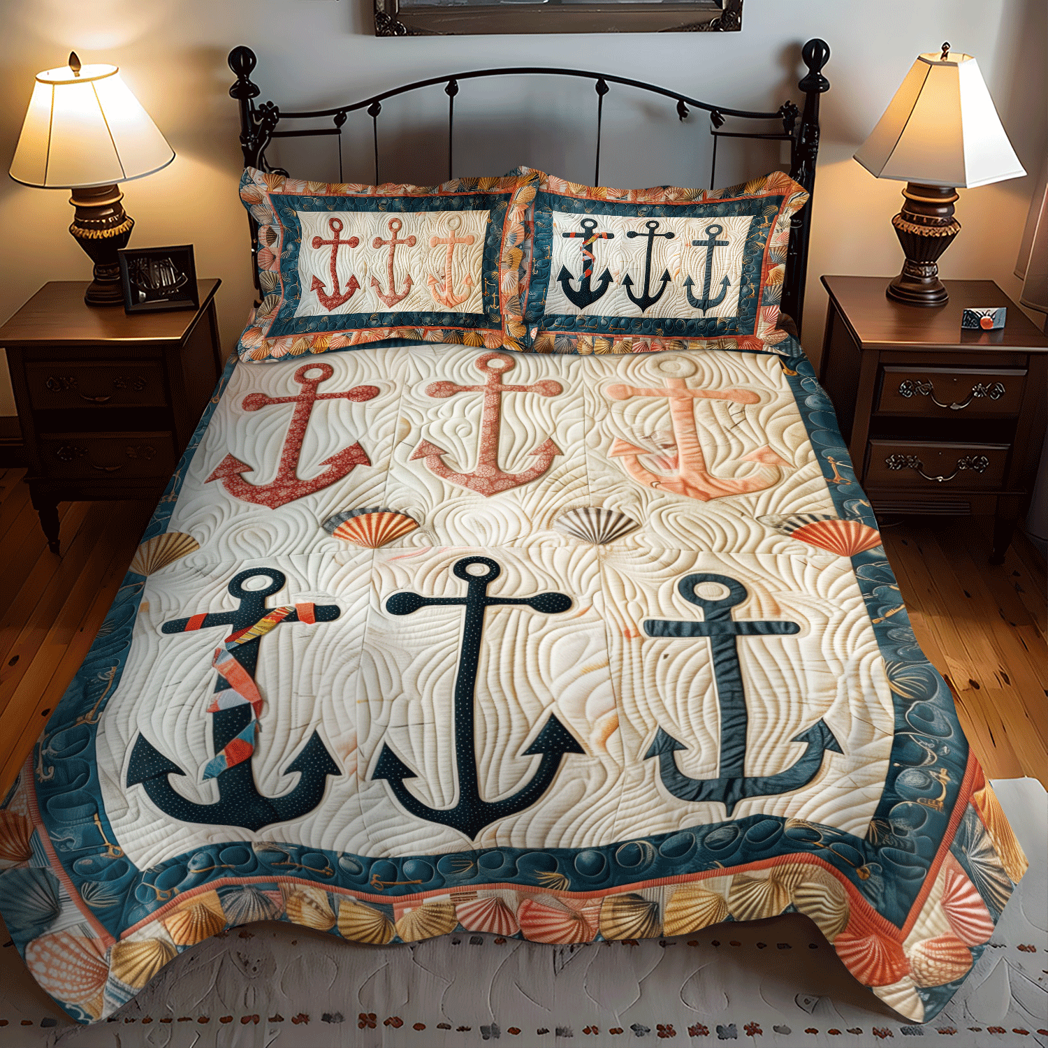 Anchor Haven 3-Piece Quilted Bedding Set NCU0TH1216 – Vantique
