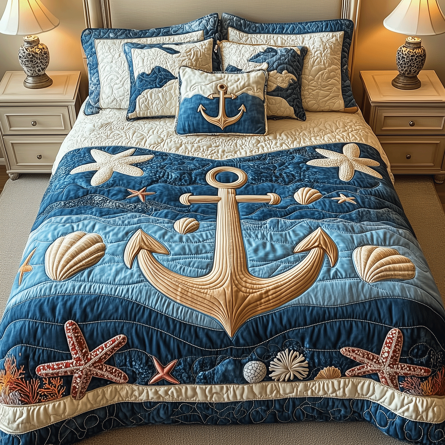 Anchor Haven 3-Piece Quilted Bedding Set NCU0TH2443 – Vantique