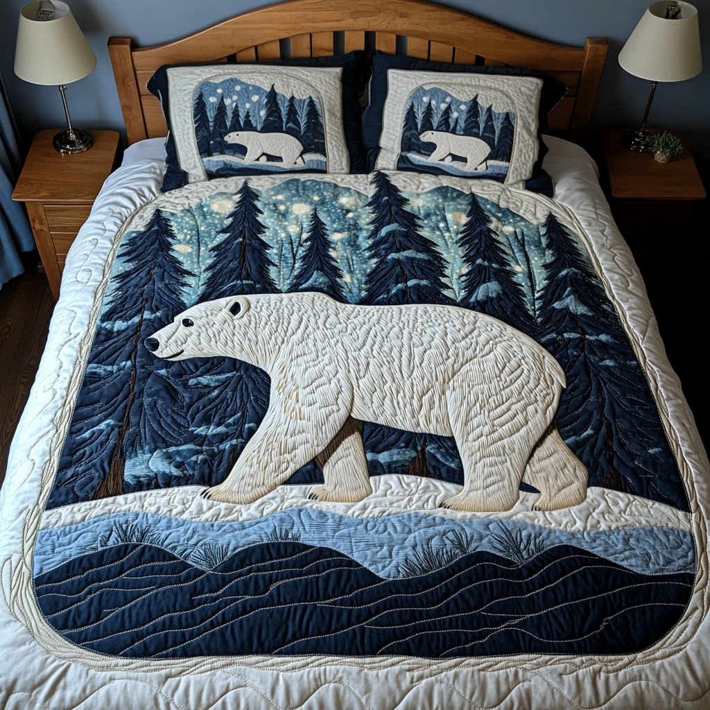 Arctic Bliss 3-Piece Quilted Bedding Set NCU0VH911 – Vantique