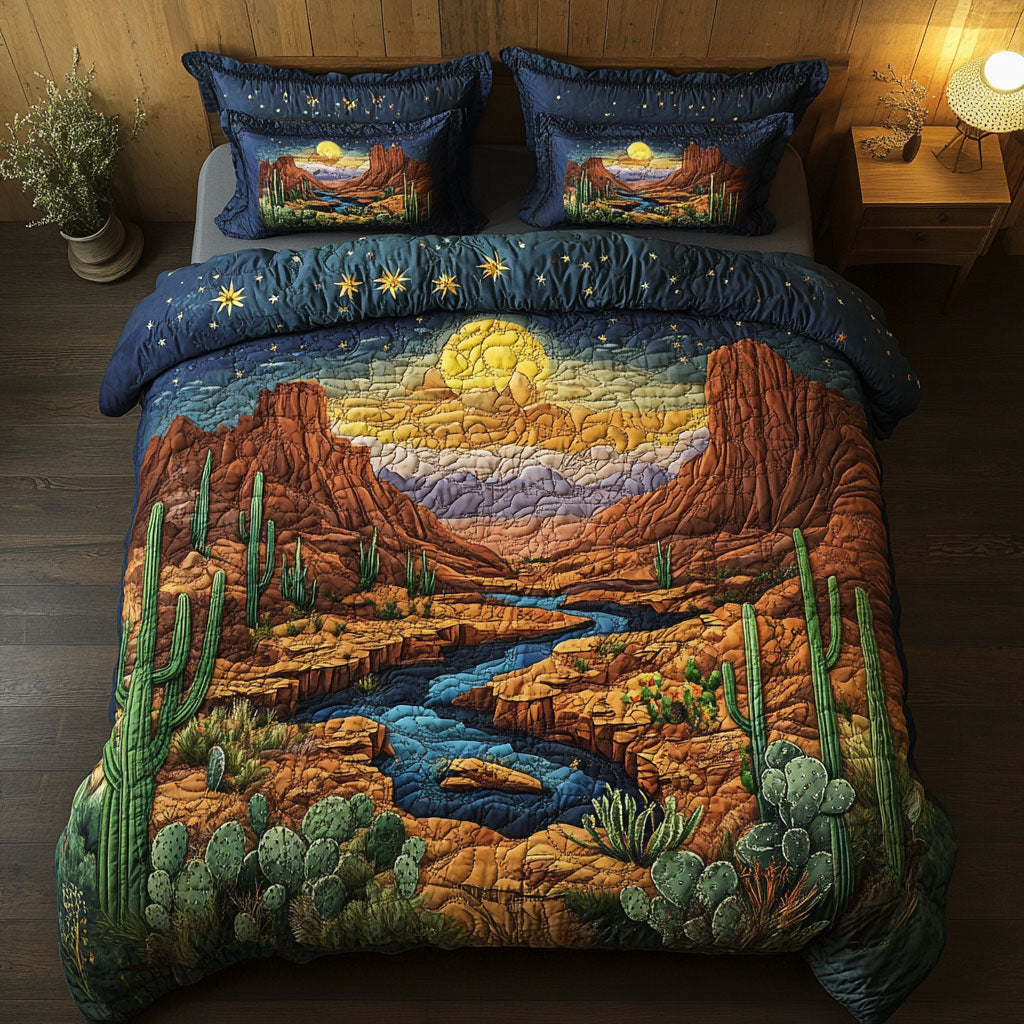Arizona Desert 3-Piece Quilted Bedding Set NCU0NT6686 – Vantique