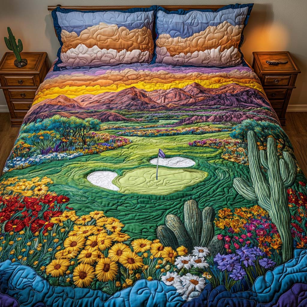 Arizona Golf Echo 3-Piece Quilted Bedding Set NCU0NT7543 – Vantique