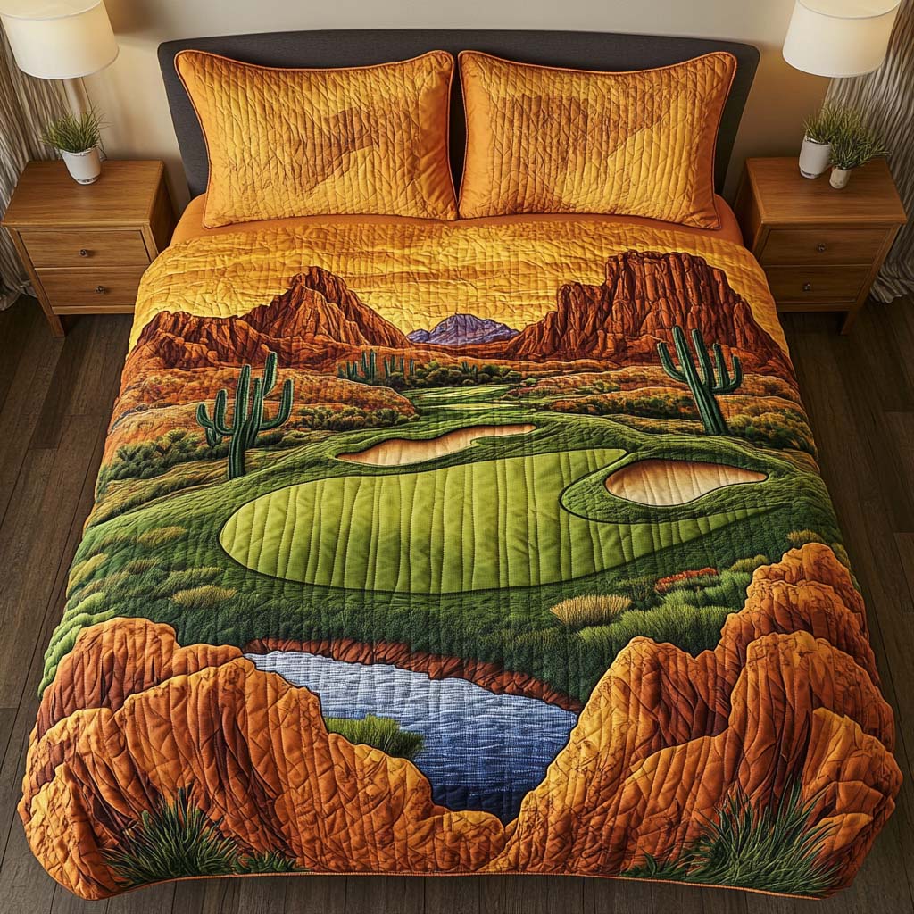 Arizona Golf Heatwave 3-Piece Quilted Bedding Set NCU0NT7547 – Vantique