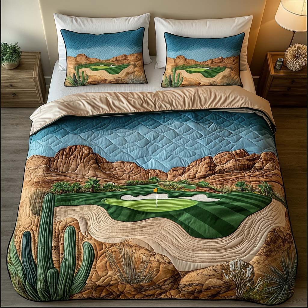 Arizona Golf Journey 3-Piece Quilted Bedding Set NCU0NT7549 – Vantique