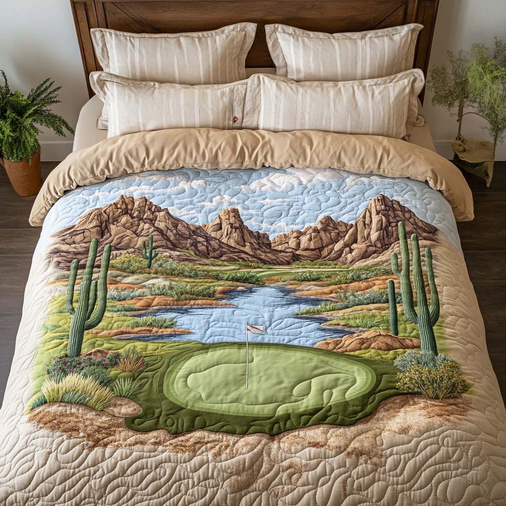 Arizona Golf Mirage 3-Piece Quilted Bedding Set NCU0NT7552 – Vantique