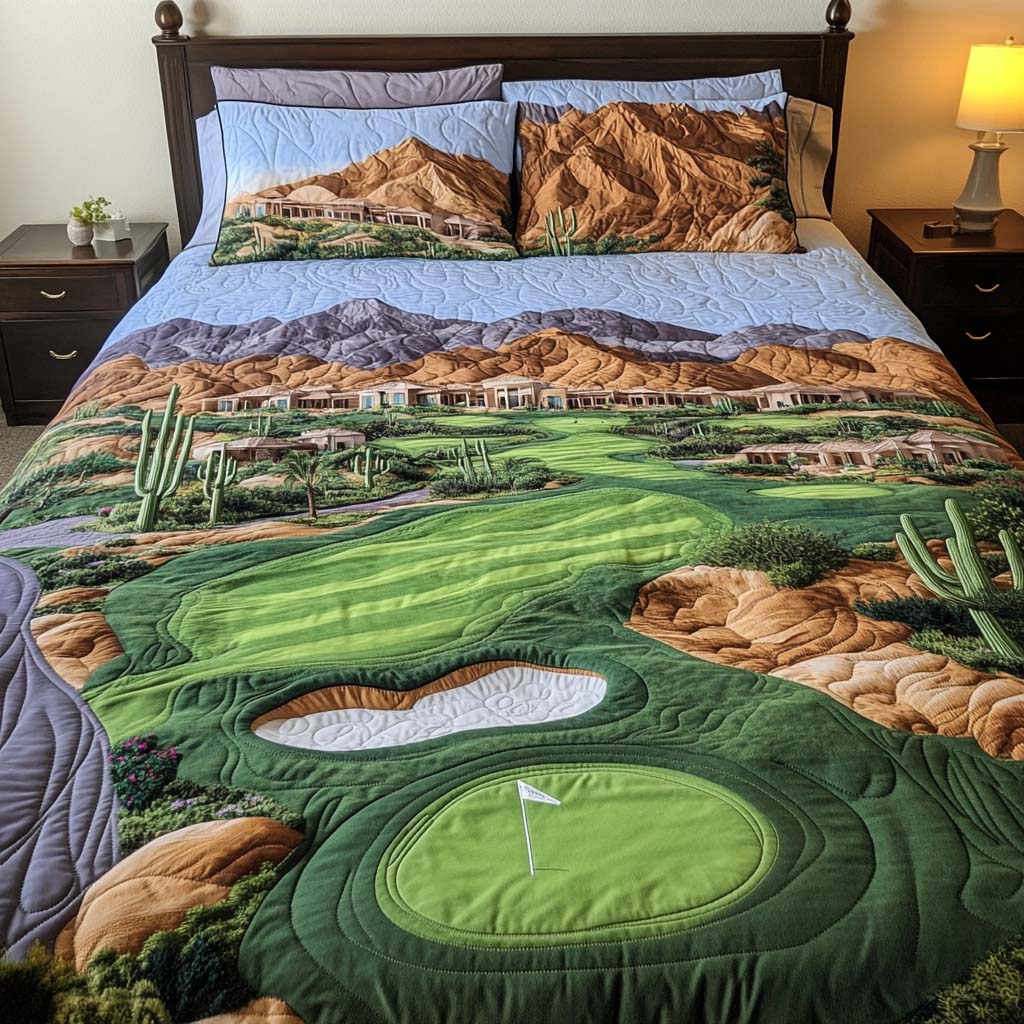 Arizona Golf Outback 3-Piece Quilted Bedding Set NCU0NT7554 – Vantique
