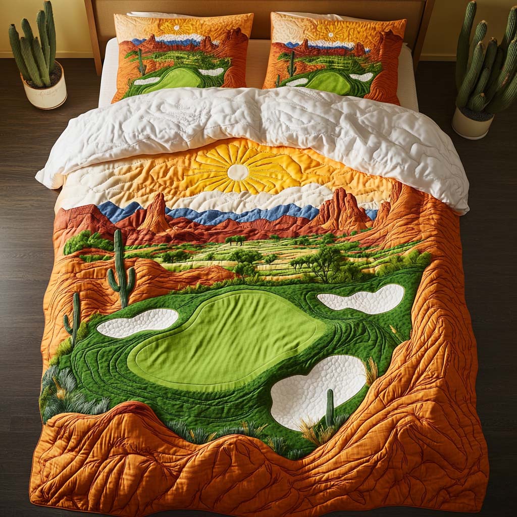 Arizona Golf Spirit 3-Piece Quilted Bedding Set NCU0NT7558 – Vantique