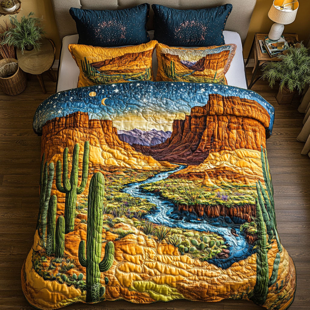 Arizona Twilight 3-Piece Quilted Bedding Set NCU0NT6693 – Vantique