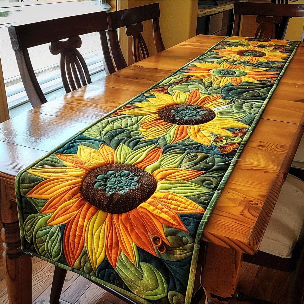 Artistic Sunflowers Garden Quilted Table Runner NCU0TL040 – Vantique