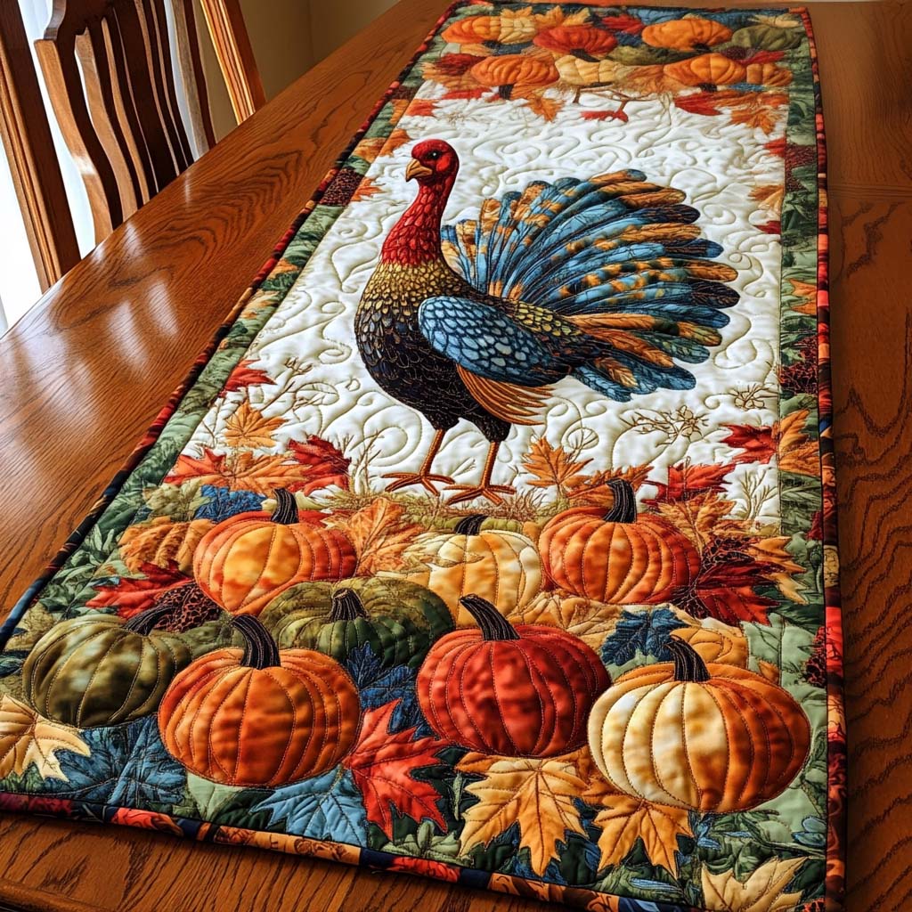 Autumn Feast Quilted Table Runner NCU0NT1127 – Vantique