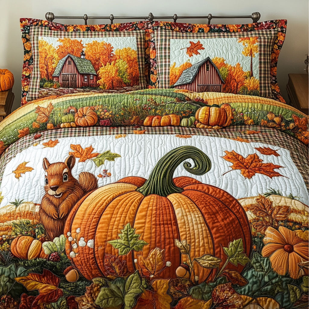 Autumn Whimsy 3-Piece Quilted Bedding Set NCU0PT8262 – Vantique