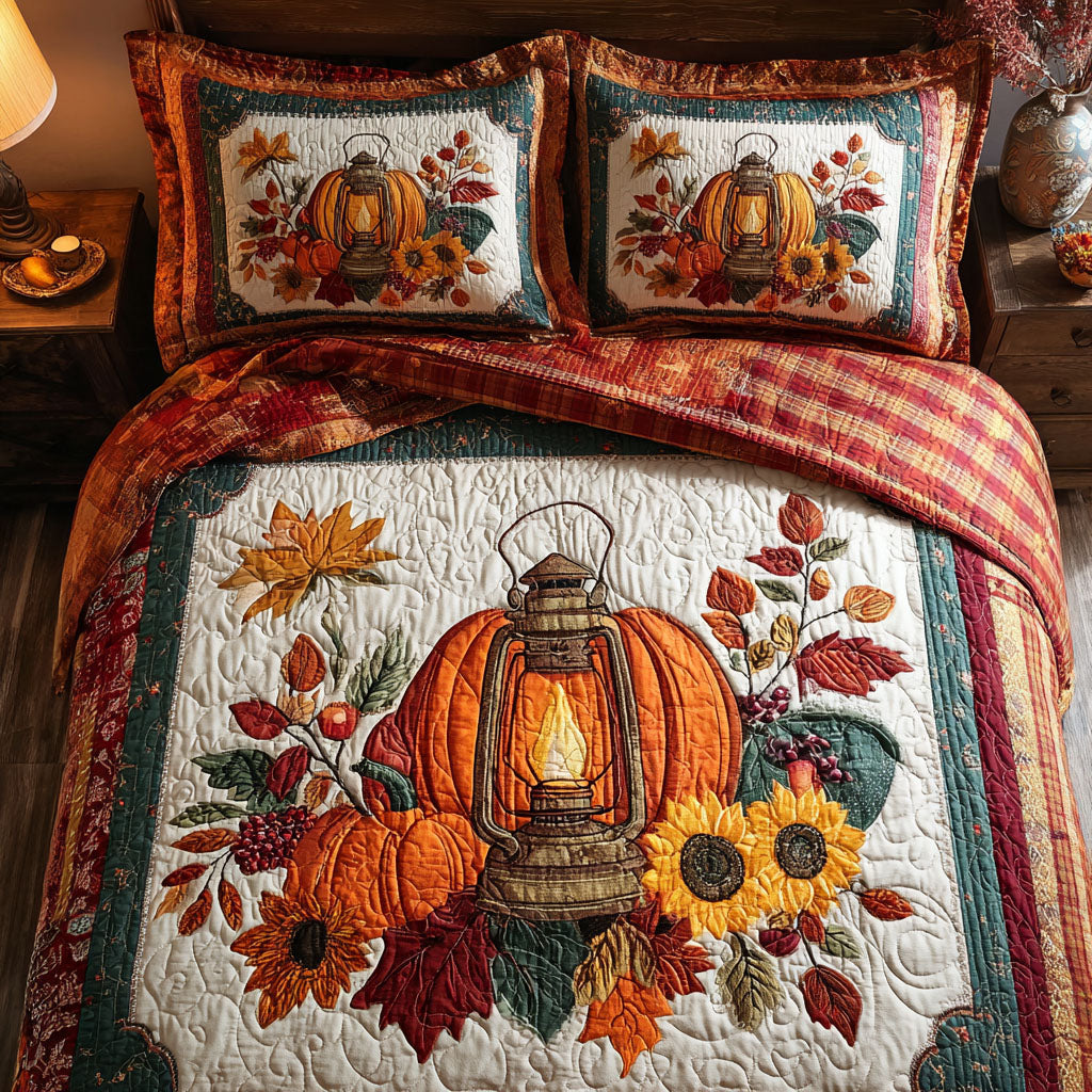 Autumn in Bloom 3-Piece Quilted Bedding Set NCU0PT8261 – Vantique