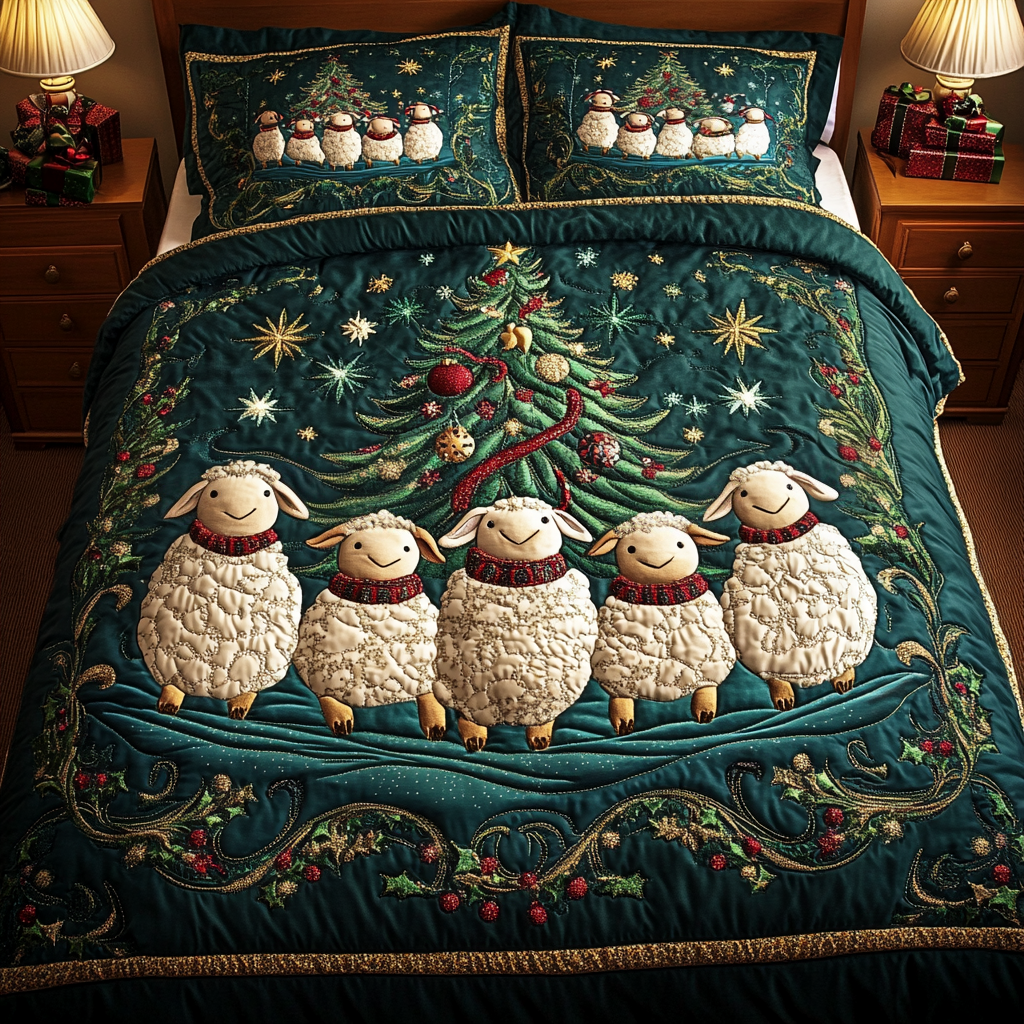 Baah Humbug 3-Piece Quilted Bedding Set NCU0VH1131 – Vantique