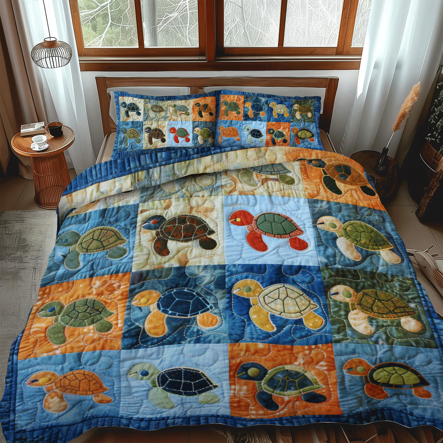 Baby Turtle 3-Piece Quilted Bedding Set NCU0TH1066 – Vantique