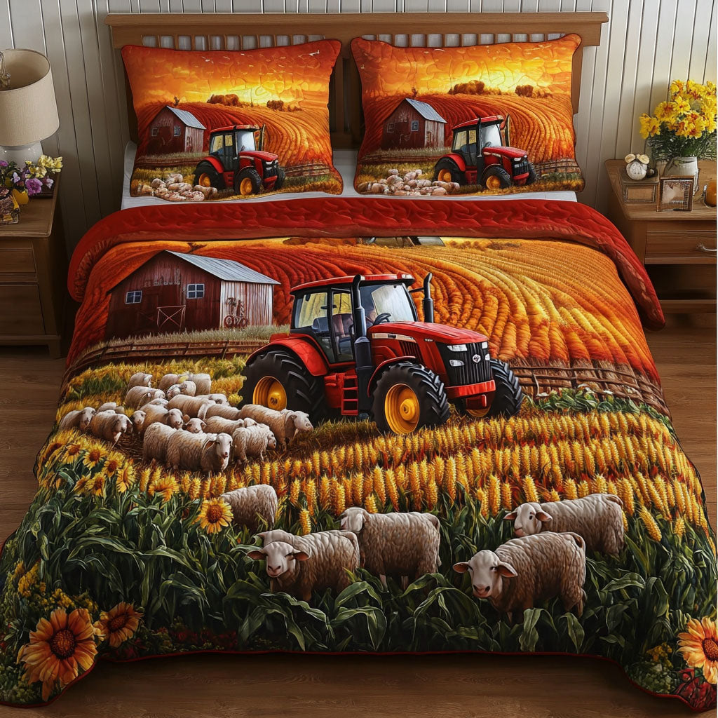 Barnyard Charm 3-Piece Quilted Bedding Set NCU0NT6134 – Vantique