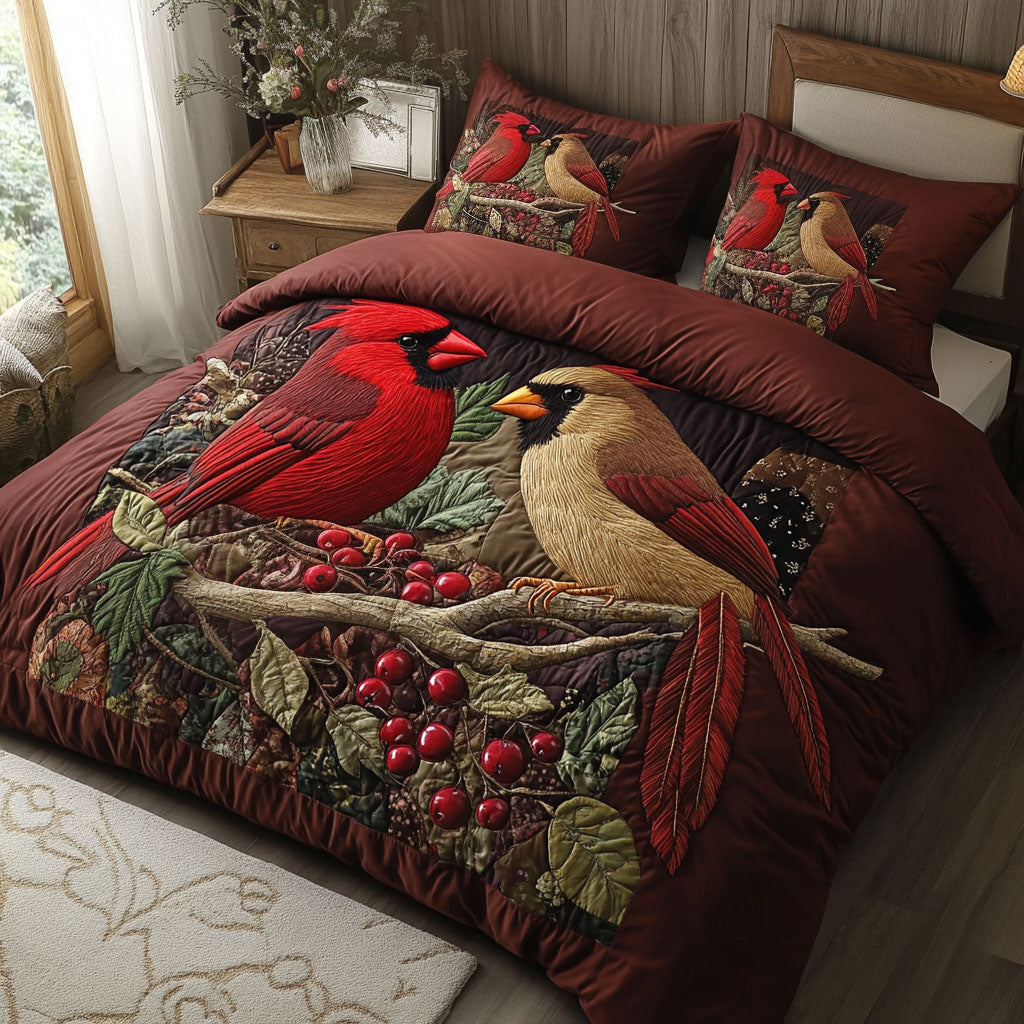 Berry Branch 3-Piece Quilted Bedding Set NCU0NT5012 – Vantique