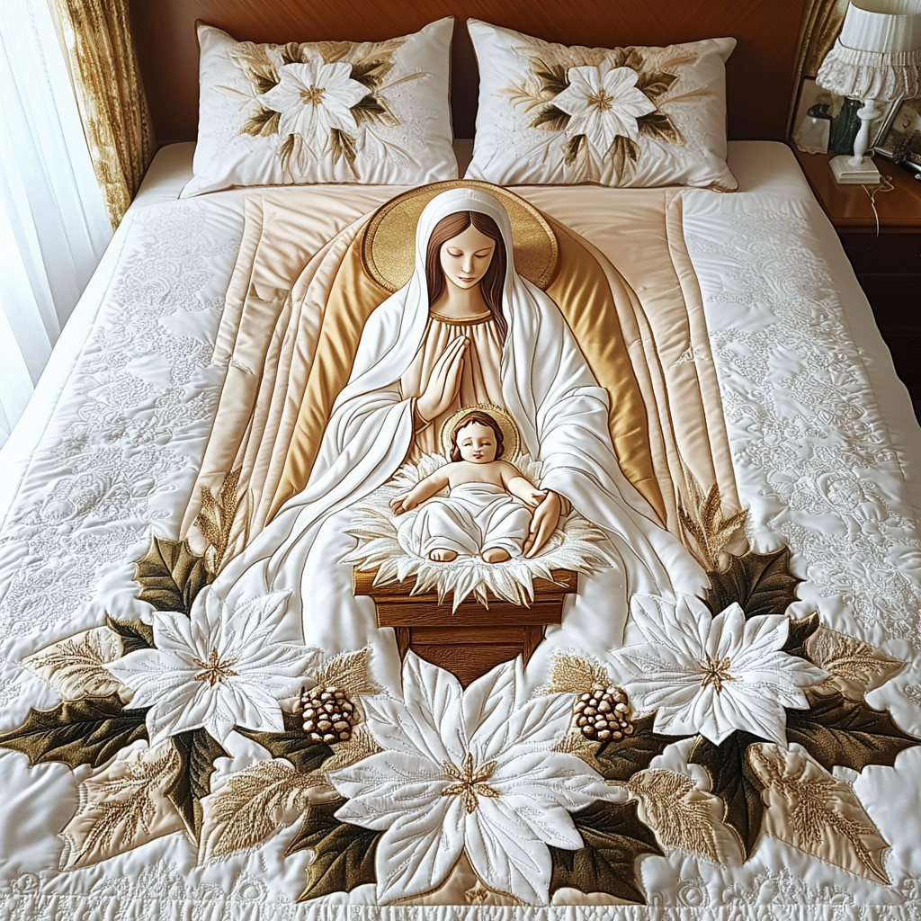 Bethlehem Starlight 3-Piece Quilted Bedding Set NCU0DV2003 – Vantique