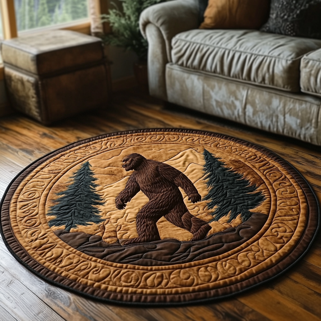 Bigfoot Chronicles Quilted Round Mat NCU0DV3242 – Vantique