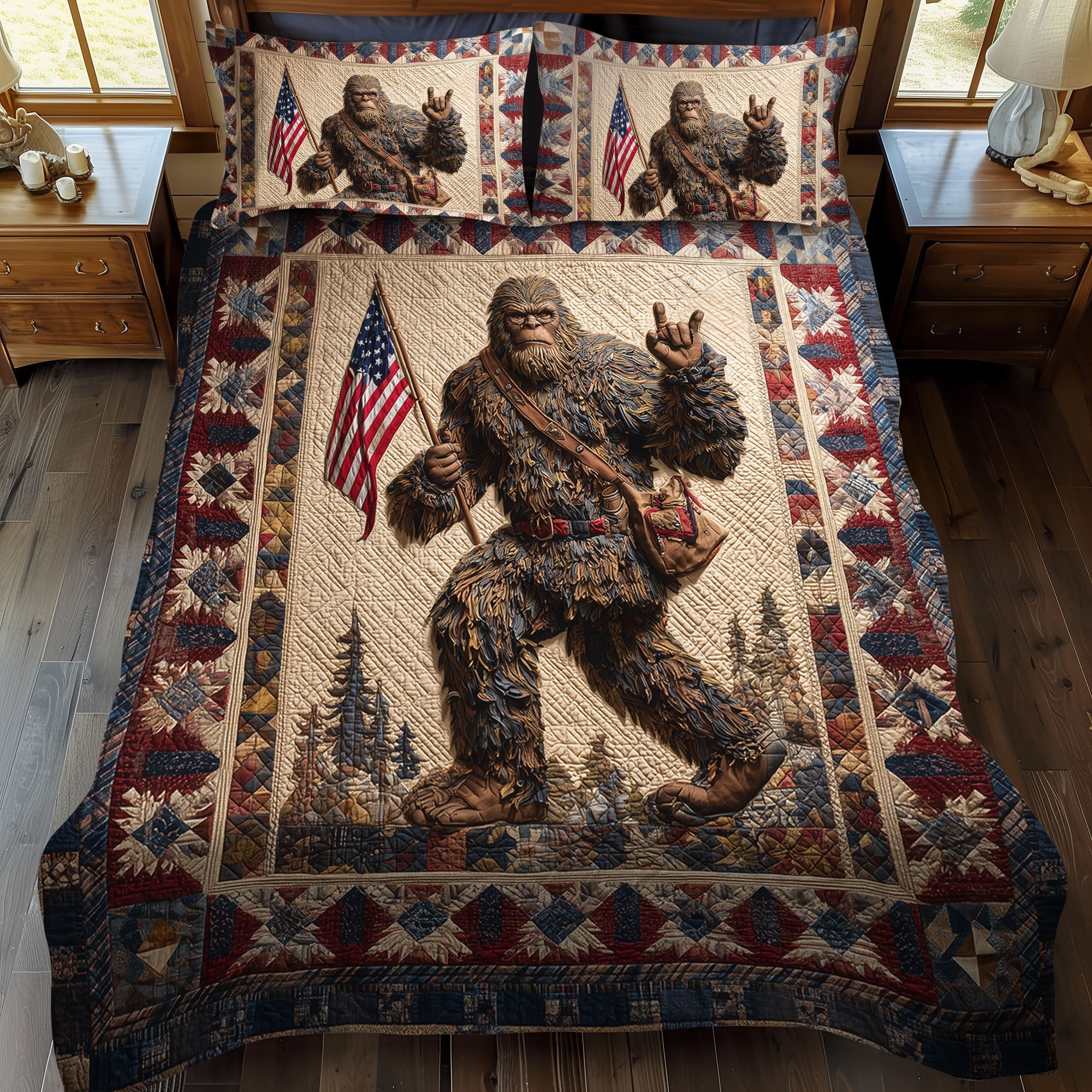 Bigfoot Independence 3-Piece Quilted Bedding Set NCU0PT7719 – Vantique