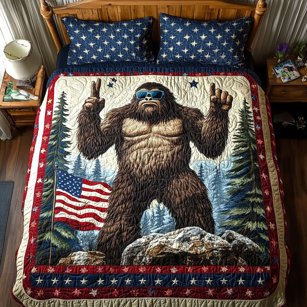 Bigfoot in the Stars 3-Piece Quilted Bedding Set NCU0PT7717 – Vantique