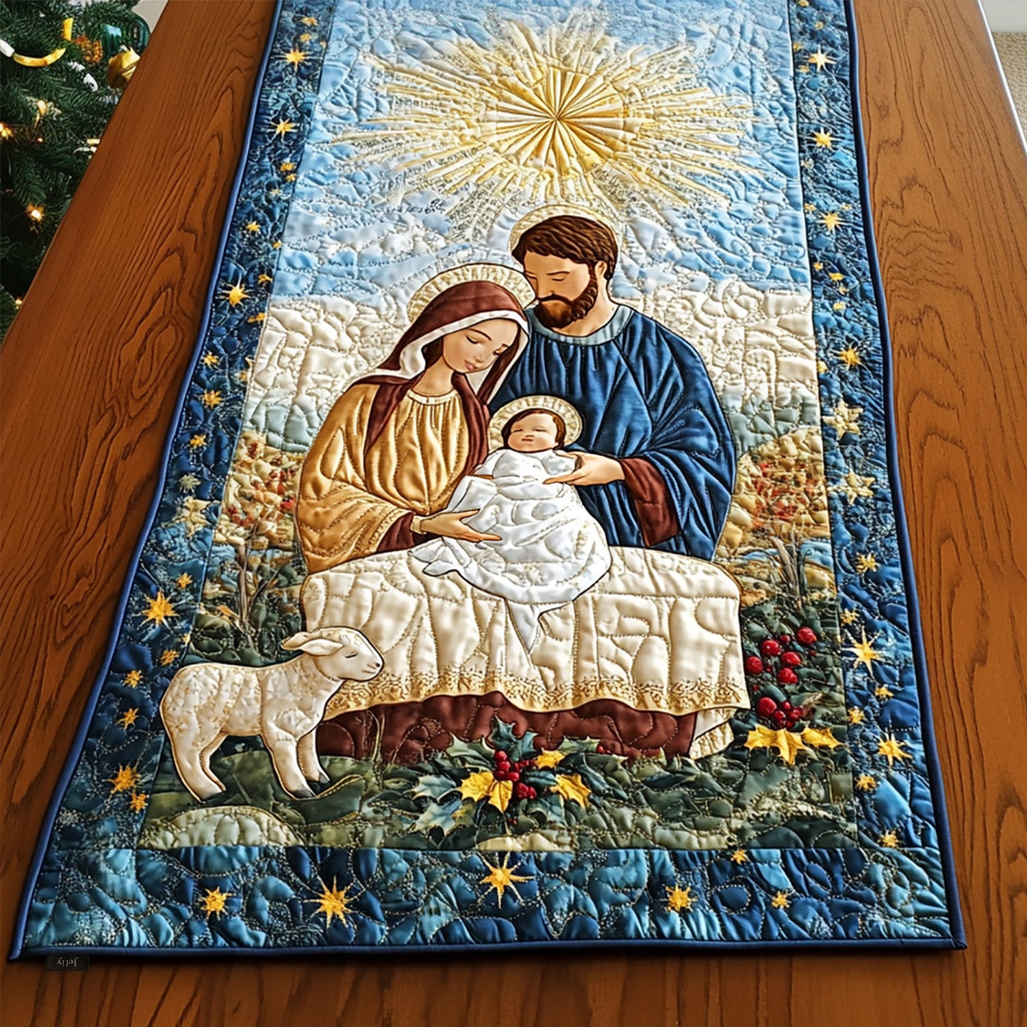 Blessed Manger Quilted Table Runner NCU0PT1300 – Vantique