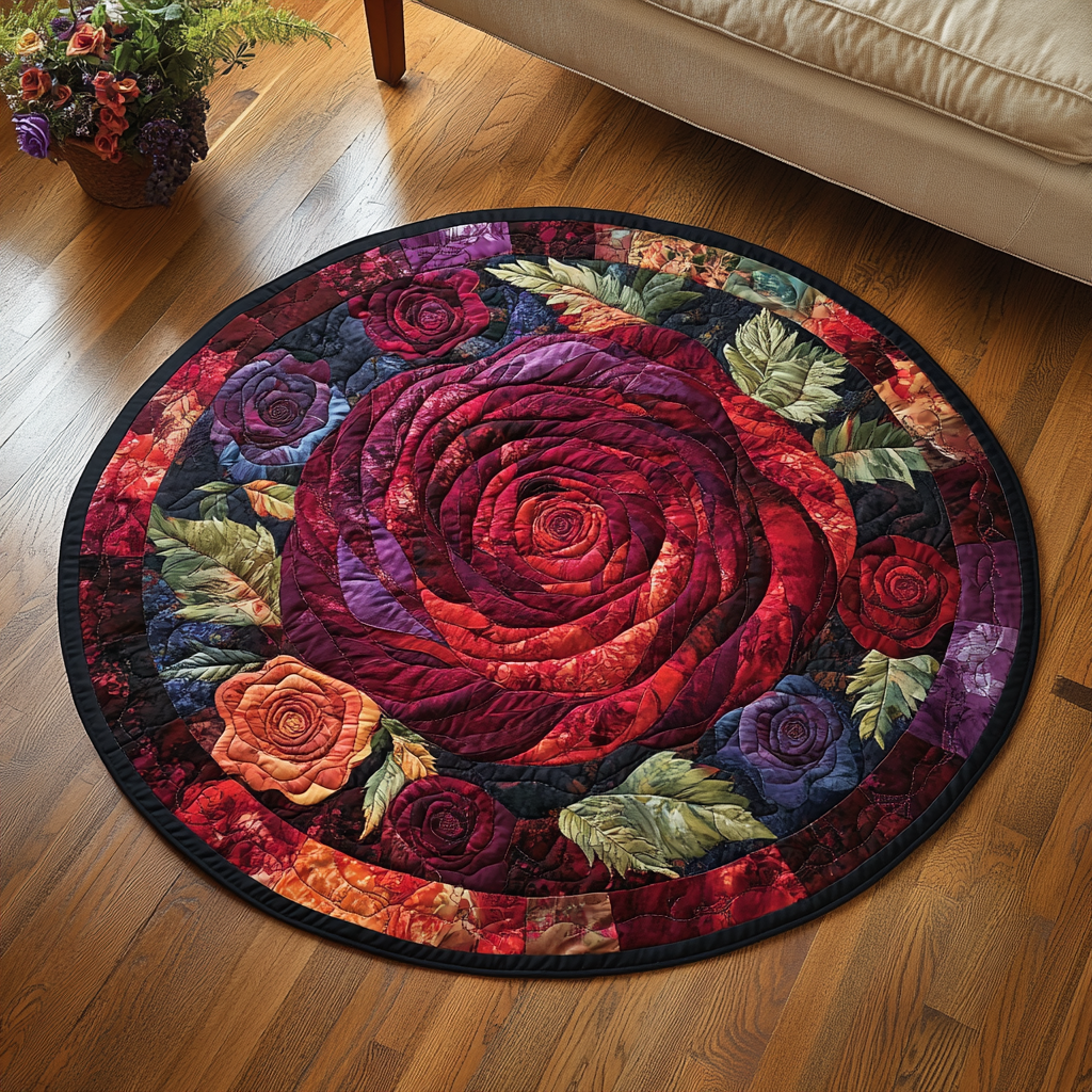 Bloom Circle Quilted Round Mat NCU0VH5106 – Vantique