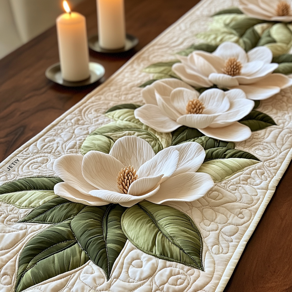 Bloom Grace Quilted Table Runner NCU0VH2460 – Vantique