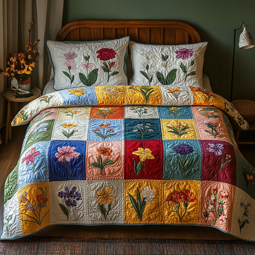 Bloom Haven 3-Piece Quilted Bedding Set NCU0PT5033 – Vantique