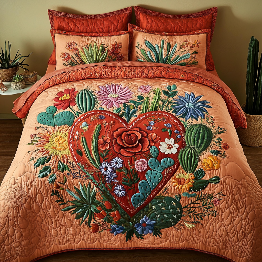 Bloom Nest 3-Piece Quilted Bedding Set NCU0VH5900 – Vantique