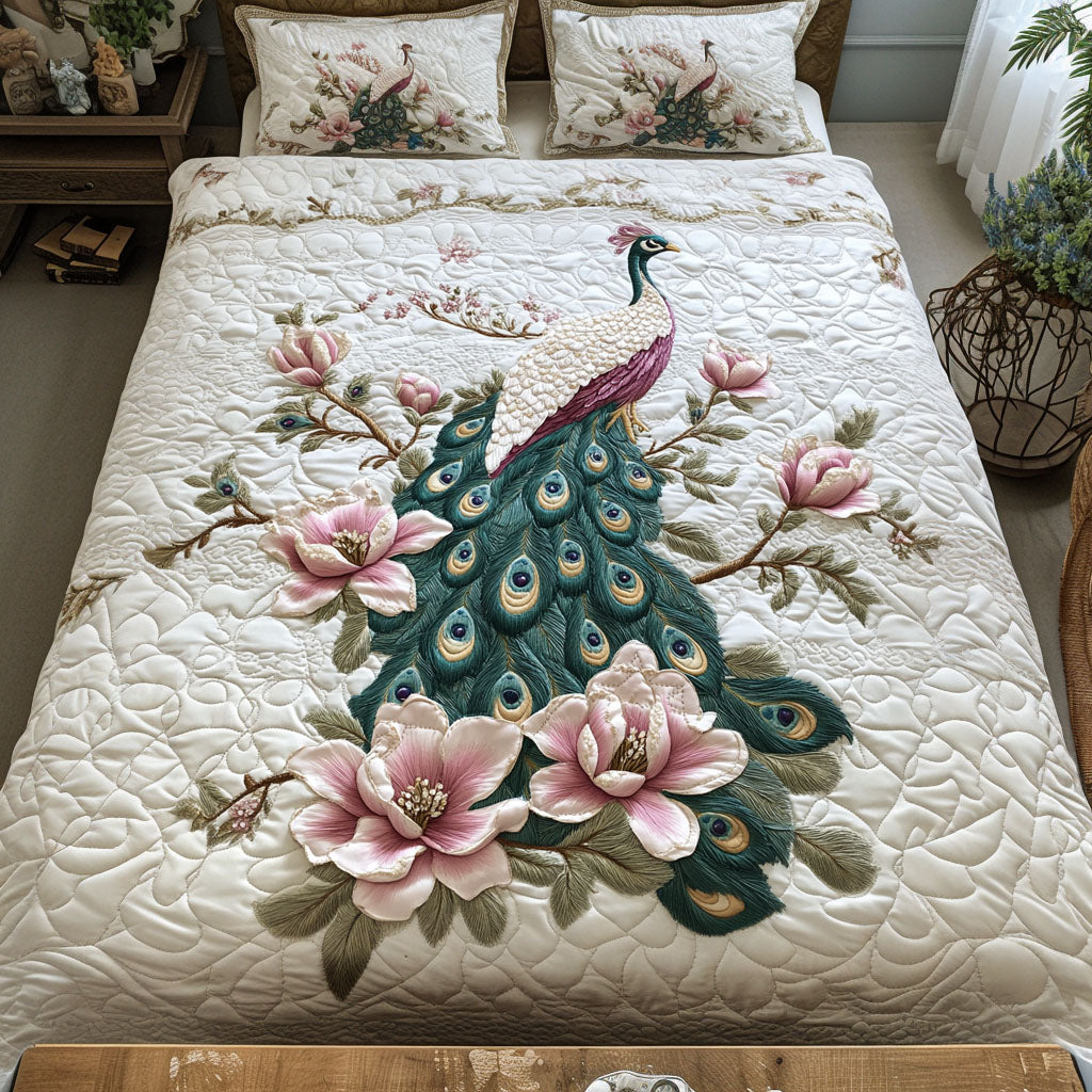 Blossom Royale 3-Piece Quilted Bedding Set NCU0PT4652 – Vantique