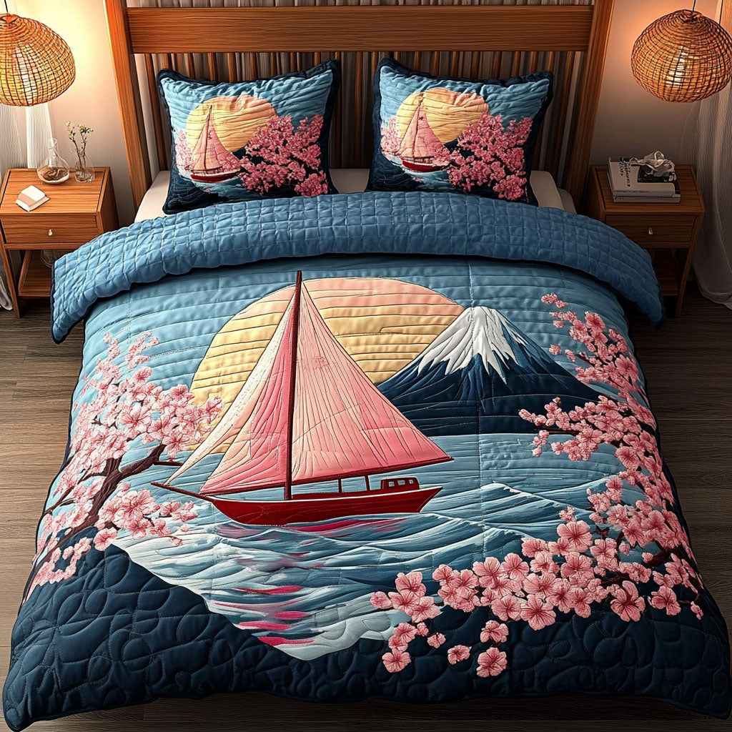 Blossom Sail 3-Piece Quilted Bedding Set NCU0PT6523 – Vantique