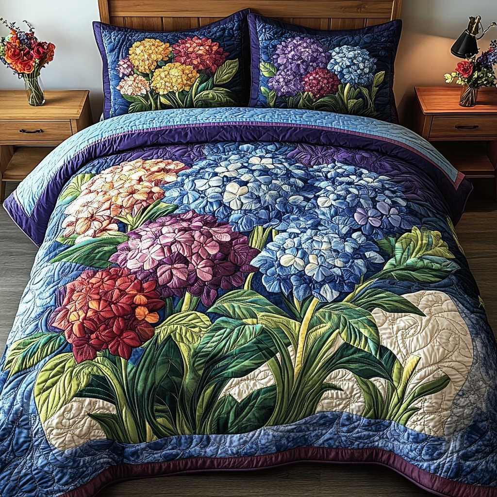 Blue Elegance 3-Piece Quilted Bedding Set NCU0VH3468 – Vantique