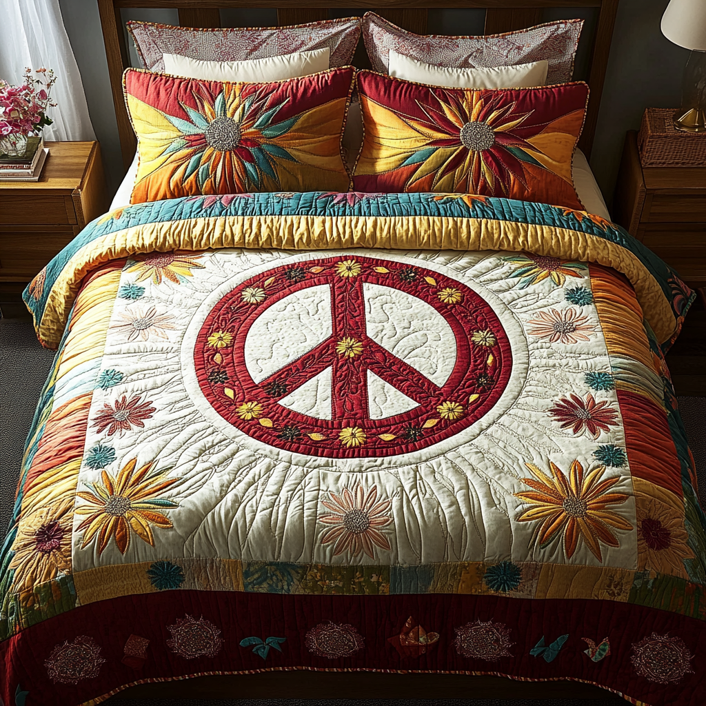 Boho Bliss 3-Piece Quilted Bedding Set NCU0VH2473 – Vantique