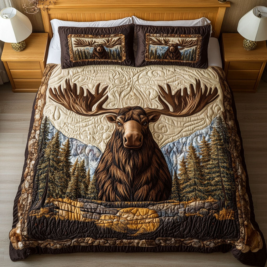 Bold Stag 3-Piece Quilted Bedding Set NCU0NT3151 – Vantique