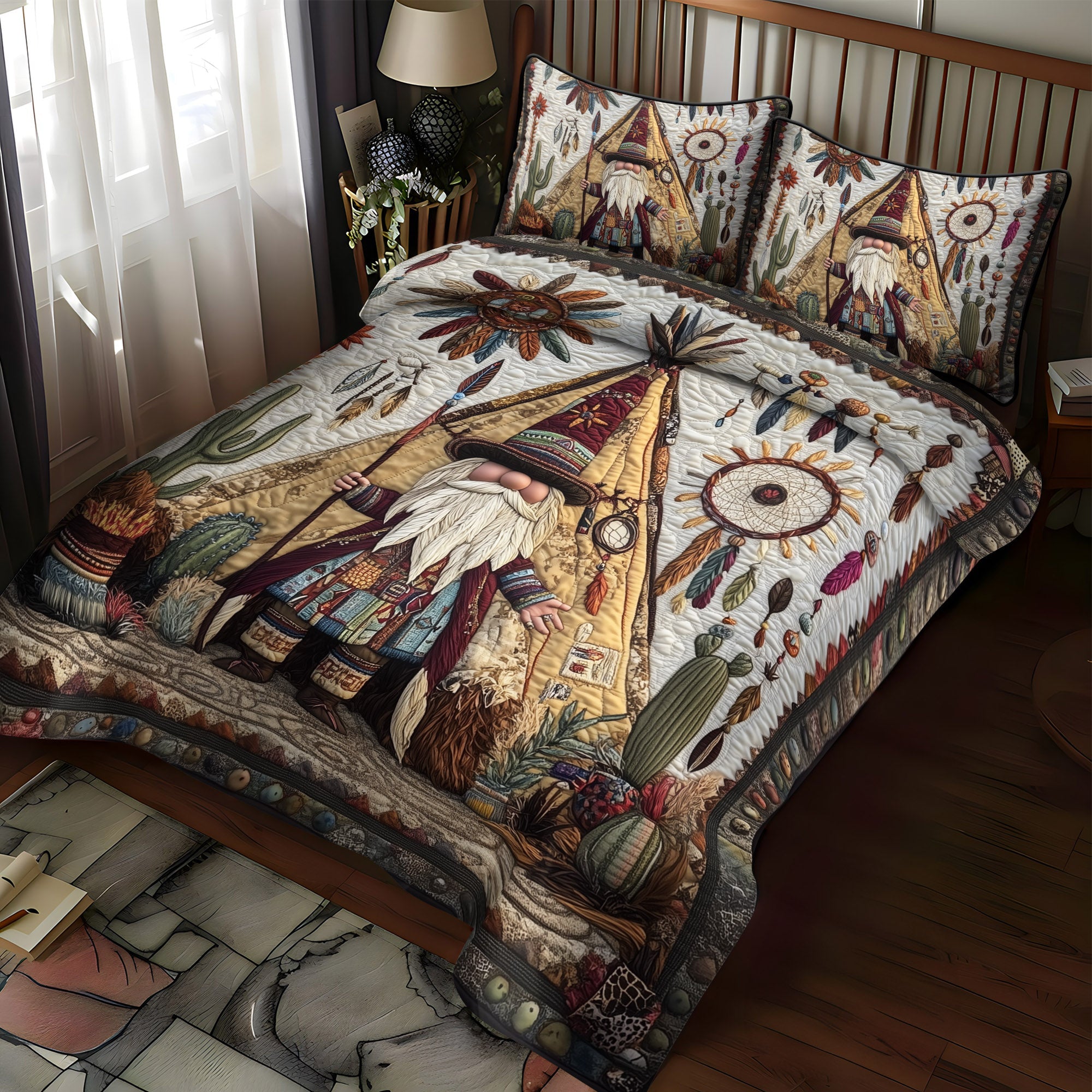 Brave Twig 3-Piece Quilted Bedding Set NCU0PT2761 – Vantique