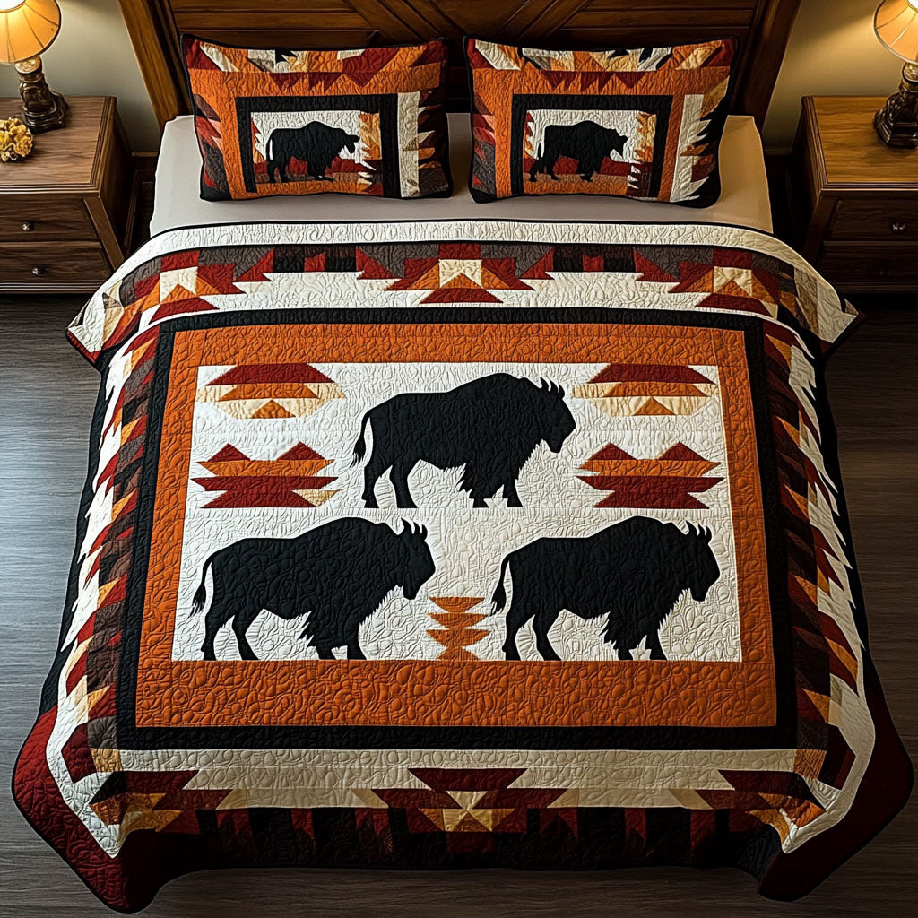 Bronco Blaze 3-Piece Quilted Bedding Set NCU0PT3017 – Vantique