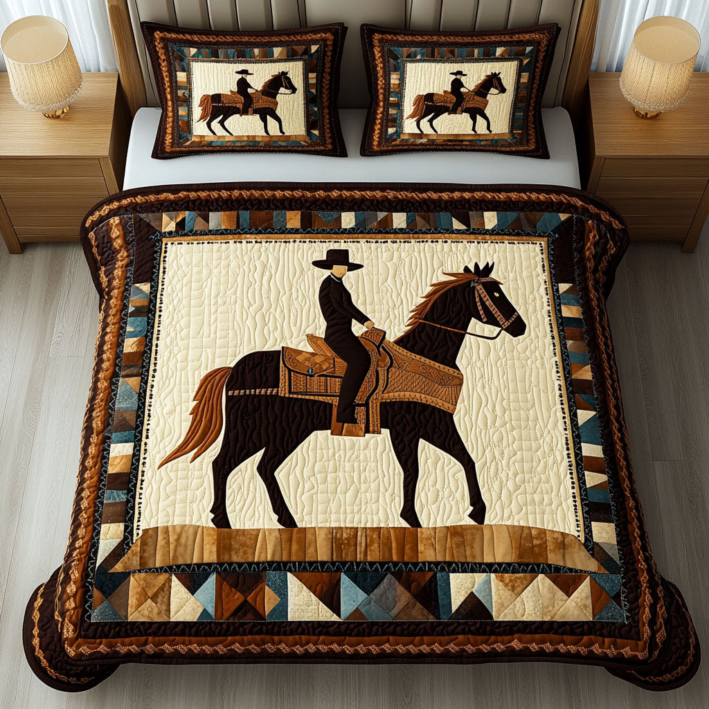 Bronco Heart 3-Piece Quilted Bedding Set NCU0NT2488 – Vantique