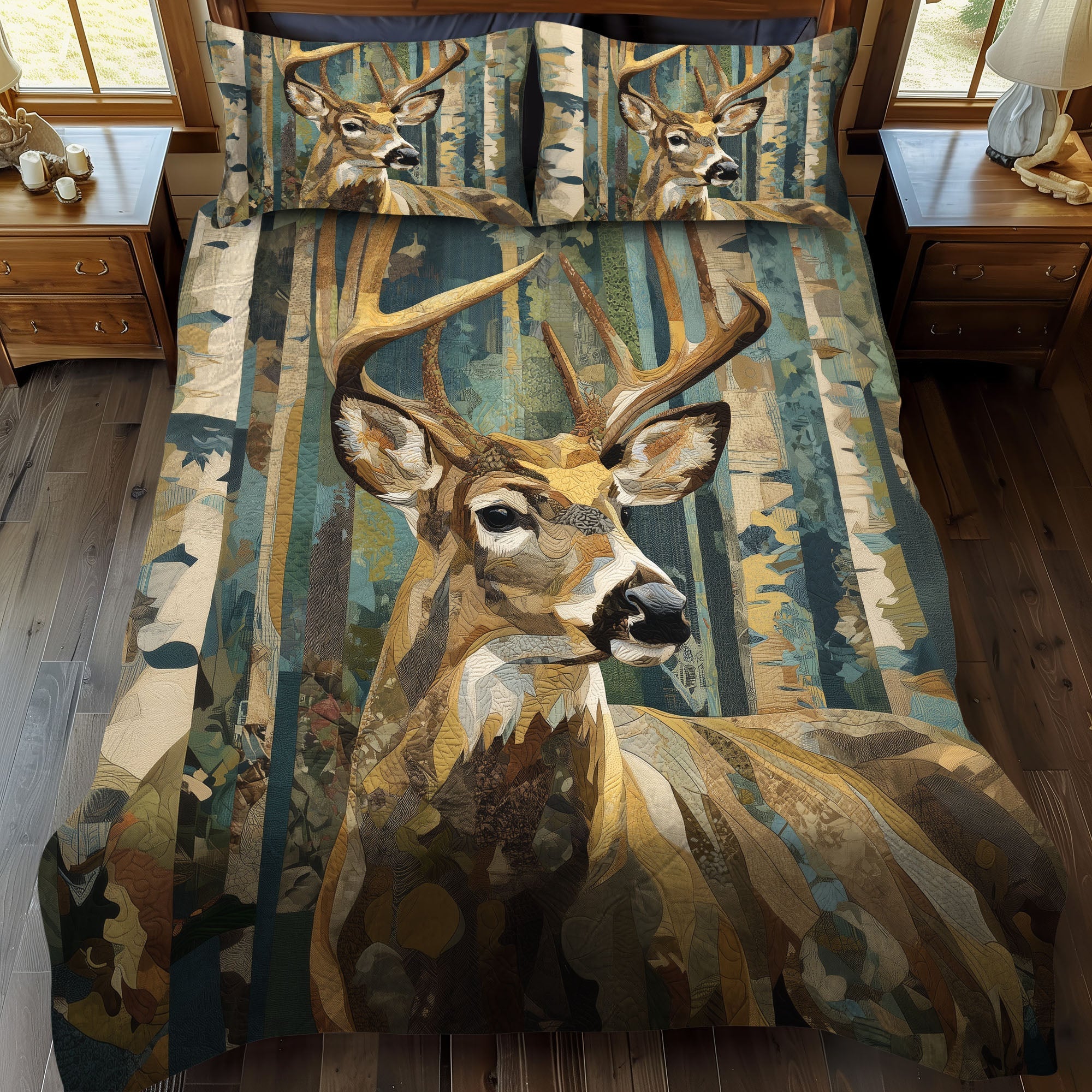 Buck Tracker 3-Piece Quilted Bedding Set NCU0PT7448 – Vantique