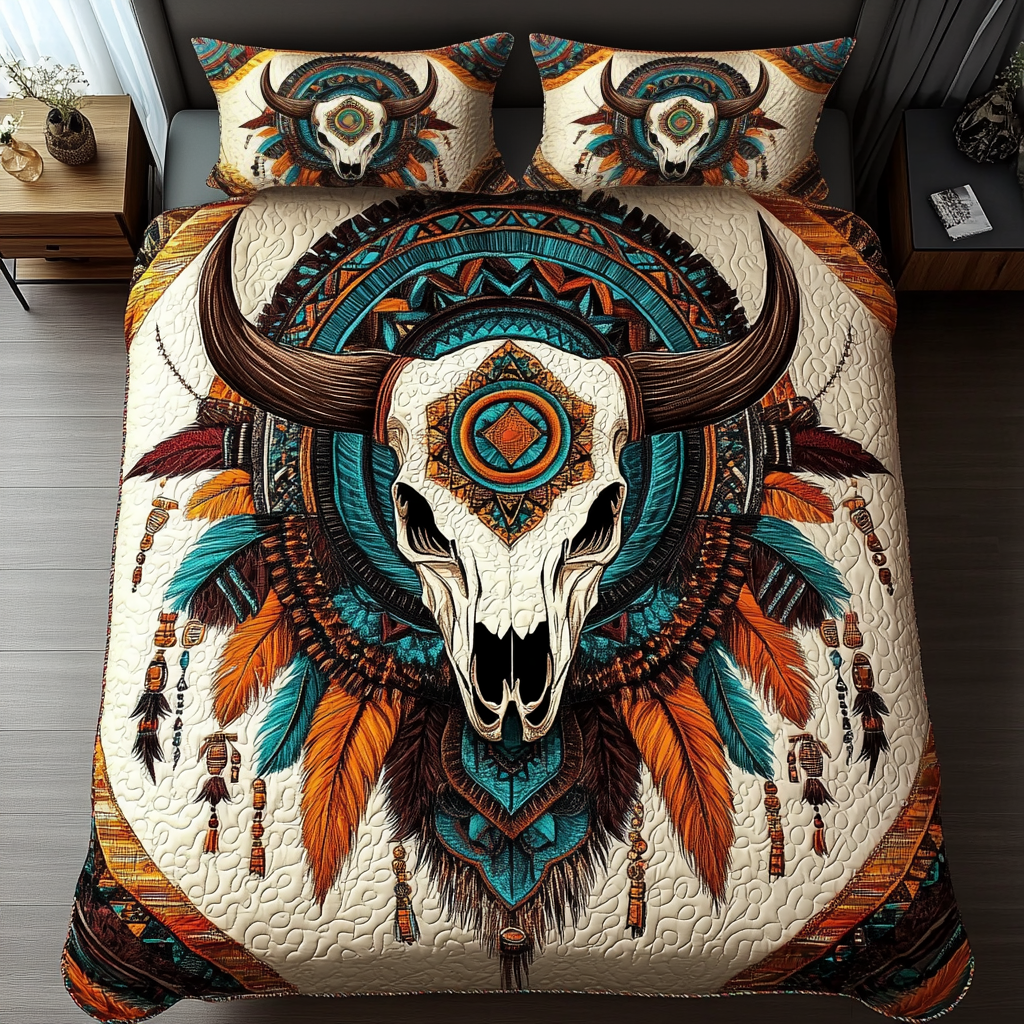Buffalo Heritage 3-Piece Quilted Bedding Set NCU0VL1166 – Vantique