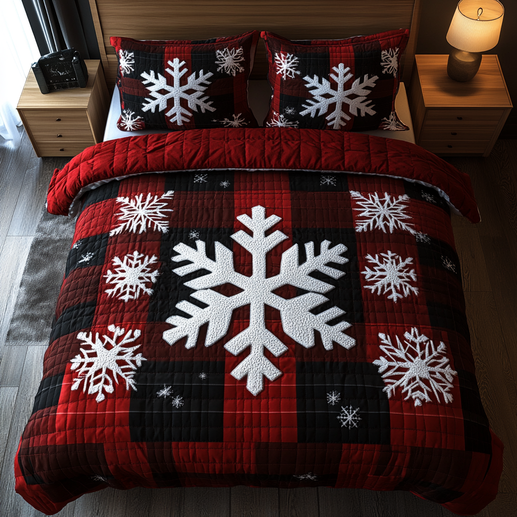 Buffalo Snow 3-Piece Quilted Bedding Set NCU0DK2183 – Vantique