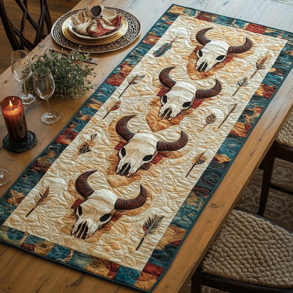 Buffalo Trails Quilted Table Runner NCU0DV2579 – Vantique
